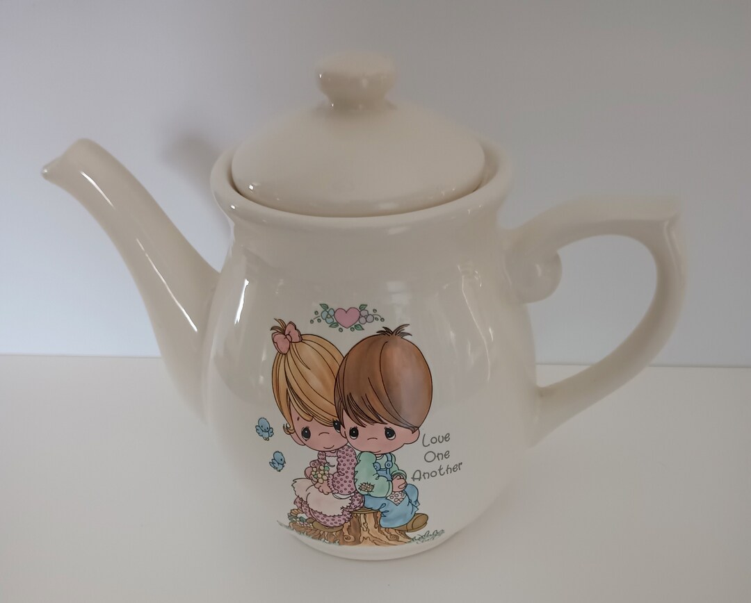 Large Precious Moments love One Another Teapot - Etsy