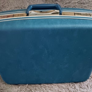 Vintage 20 Samsonite Hardshell Blue Suitcase - Etsy