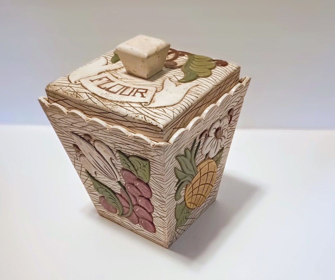 1959 Ceramic Flour Canister - Etsy