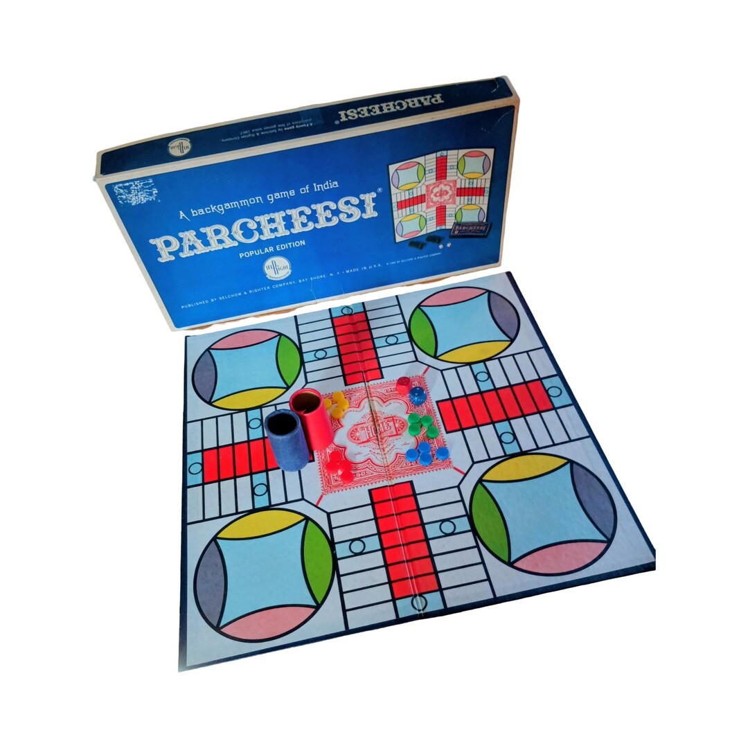 1964 Parcheesi Popular Edition Backgammon Game of India Plus an Extra ...