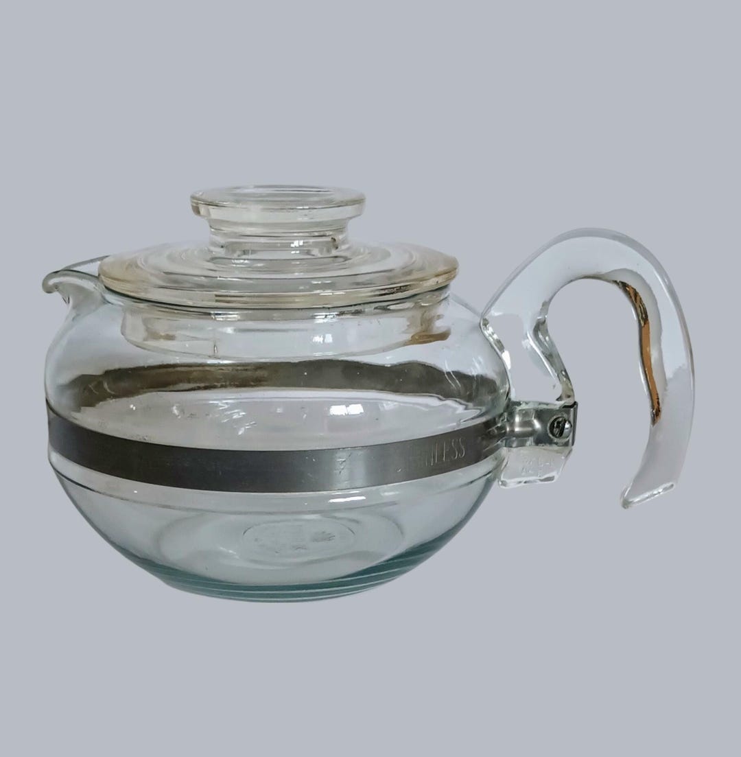 1960's Pyrex Glass Flameware 6 Cup Teapot! - Etsy