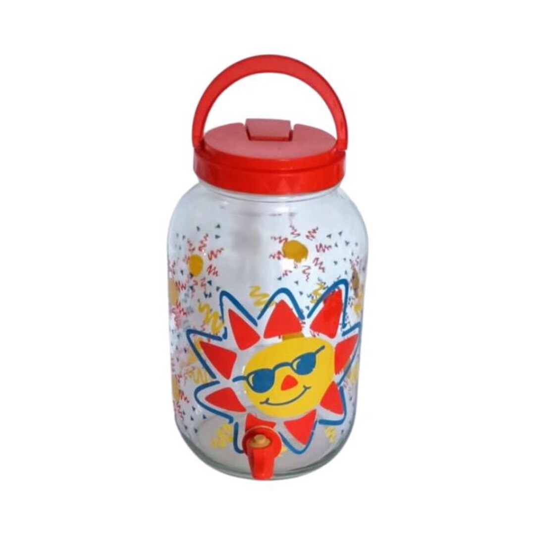 Colorful Gallon Glass Happy Sunshine Sun Tea Jar! - Etsy