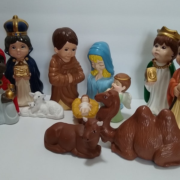 Pottery Nativity Set - Etsy