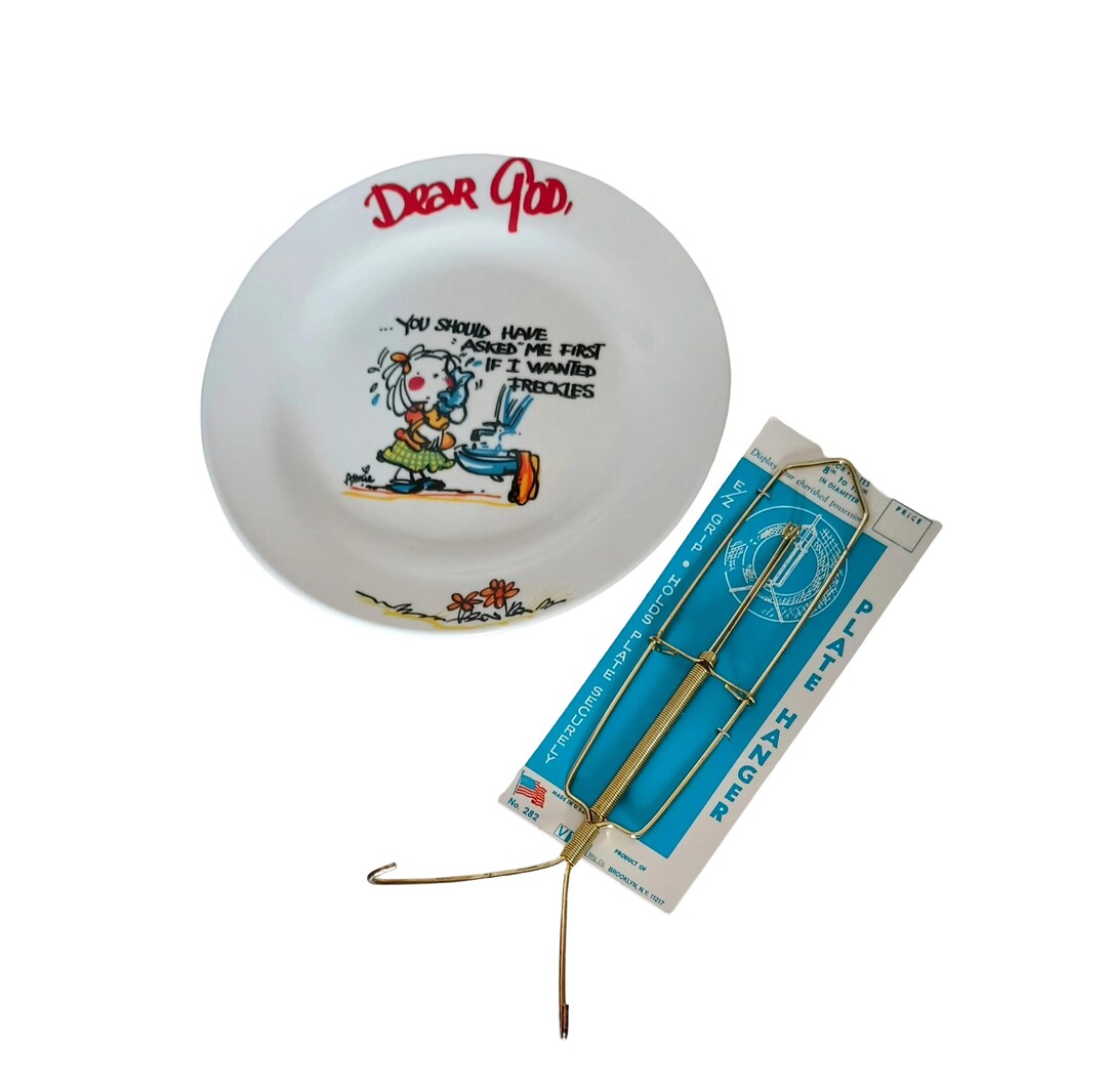 Royal Norfolk 'dear God' Collectible 8" Plate With Vintage Plate Hanger ...