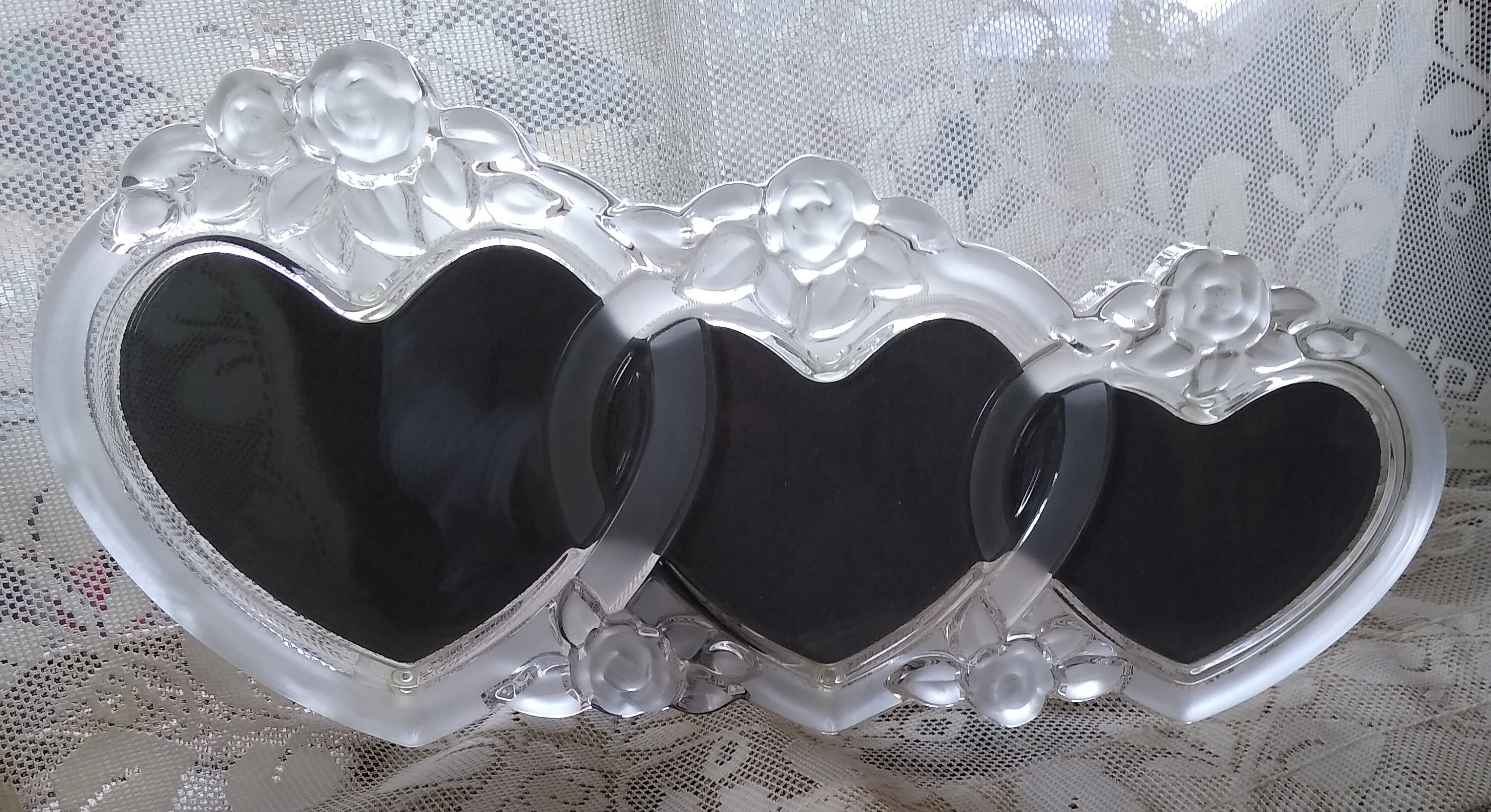 Frosted Crystal Glass Picture Frame - Etsy