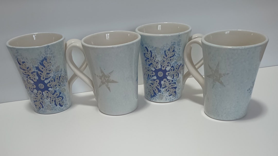 Italian Winter Frost Mugs Four Available - Etsy