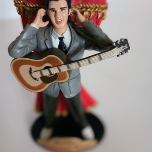 Elvis With Guitar, Red Curtain With Gold Trim - Etsy