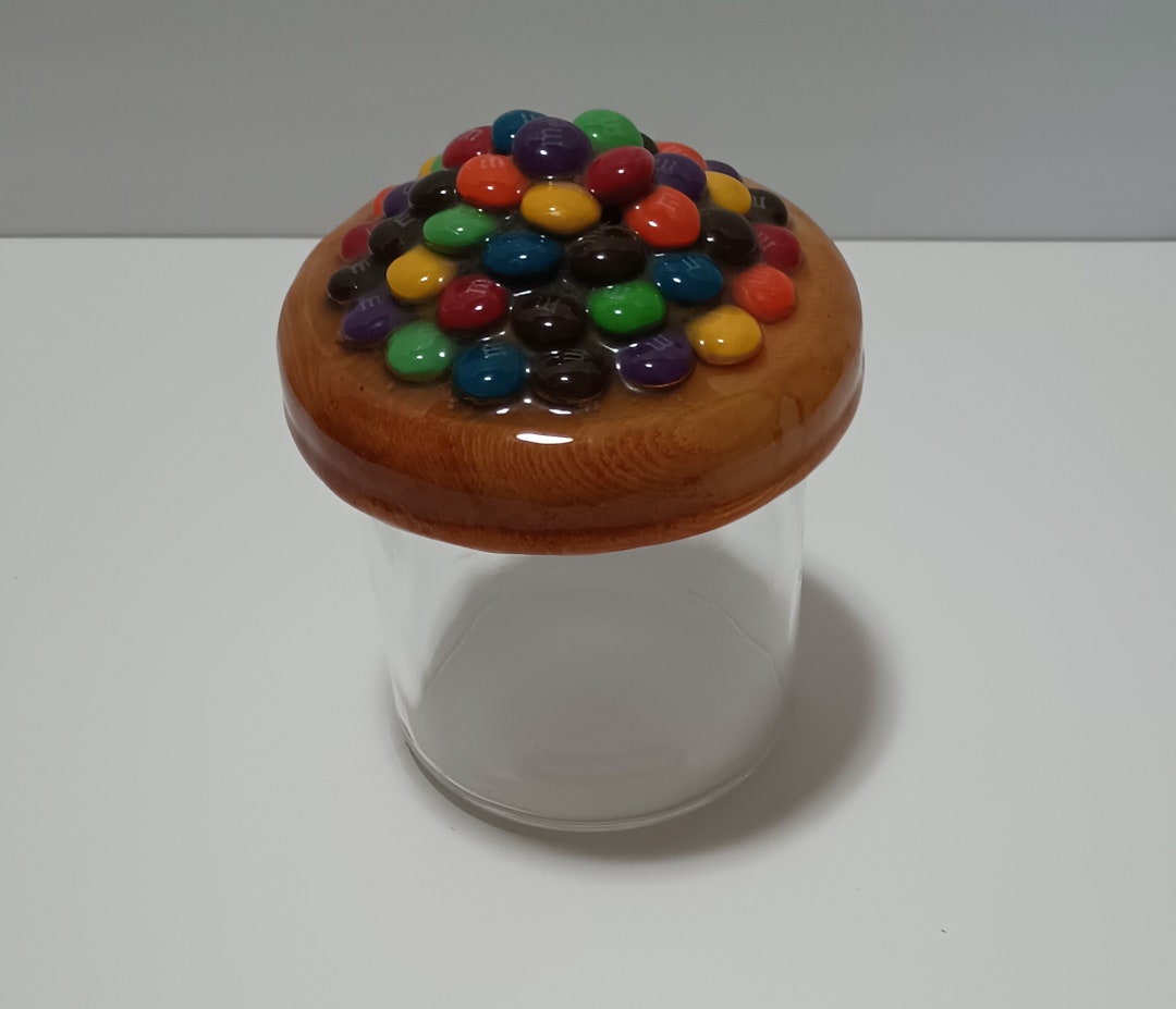 Vintage M & M's Glass Candy Jar! - Etsy