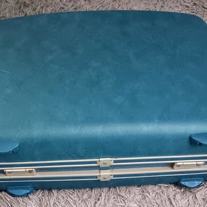 Vintage 20 Samsonite Hardshell Blue Suitcase - Etsy