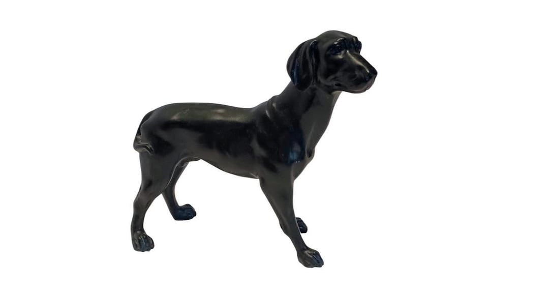 Vintage 8 X 7 1/2 Heavyweight Black Lab Figurine! - Etsy
