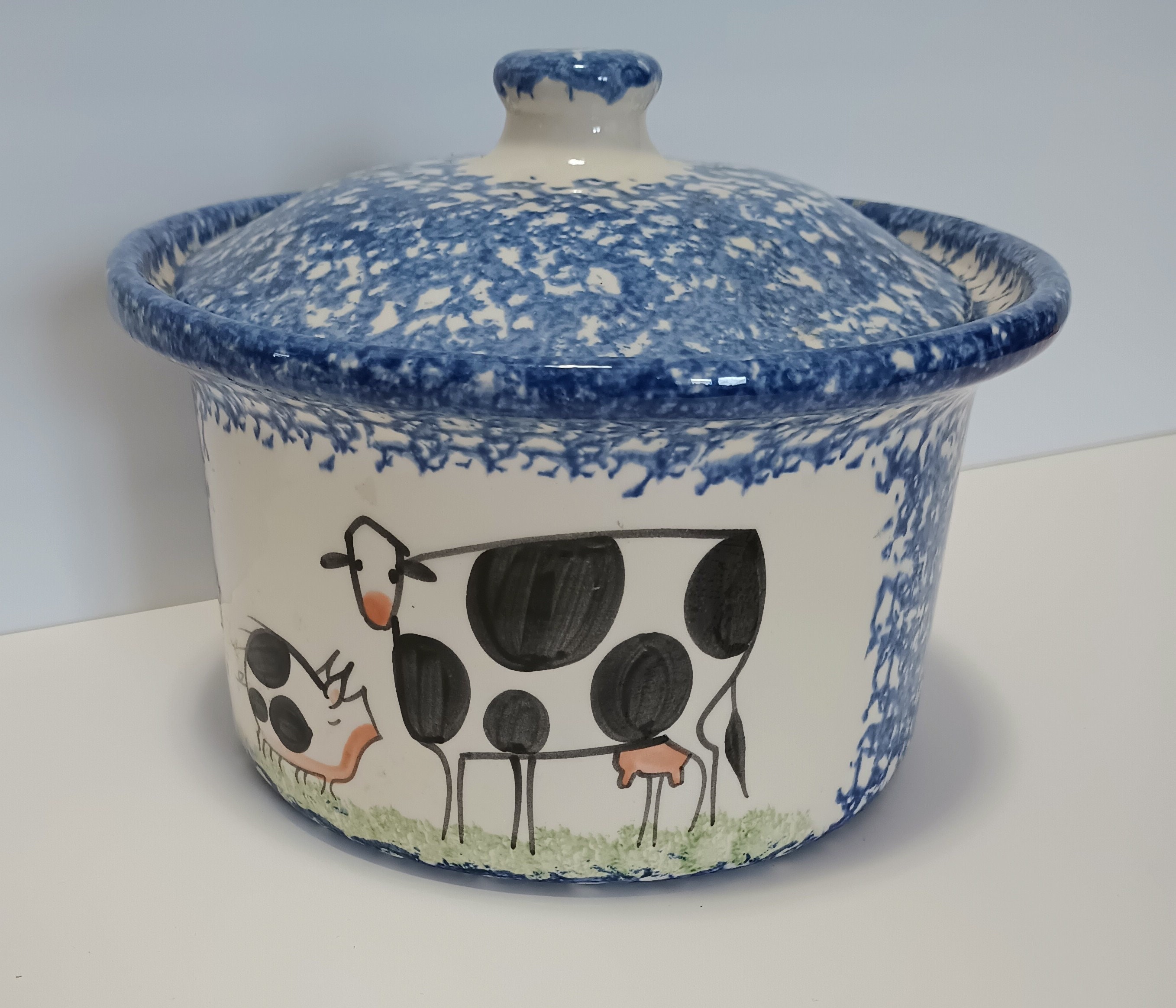 Vintage Molly Dallas Spatterware Folk Art Jar - Etsy