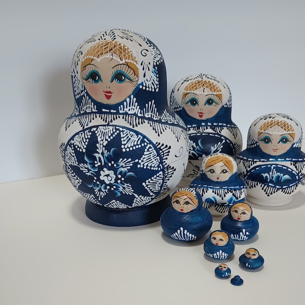 Wooden Nesting Doll - Etsy