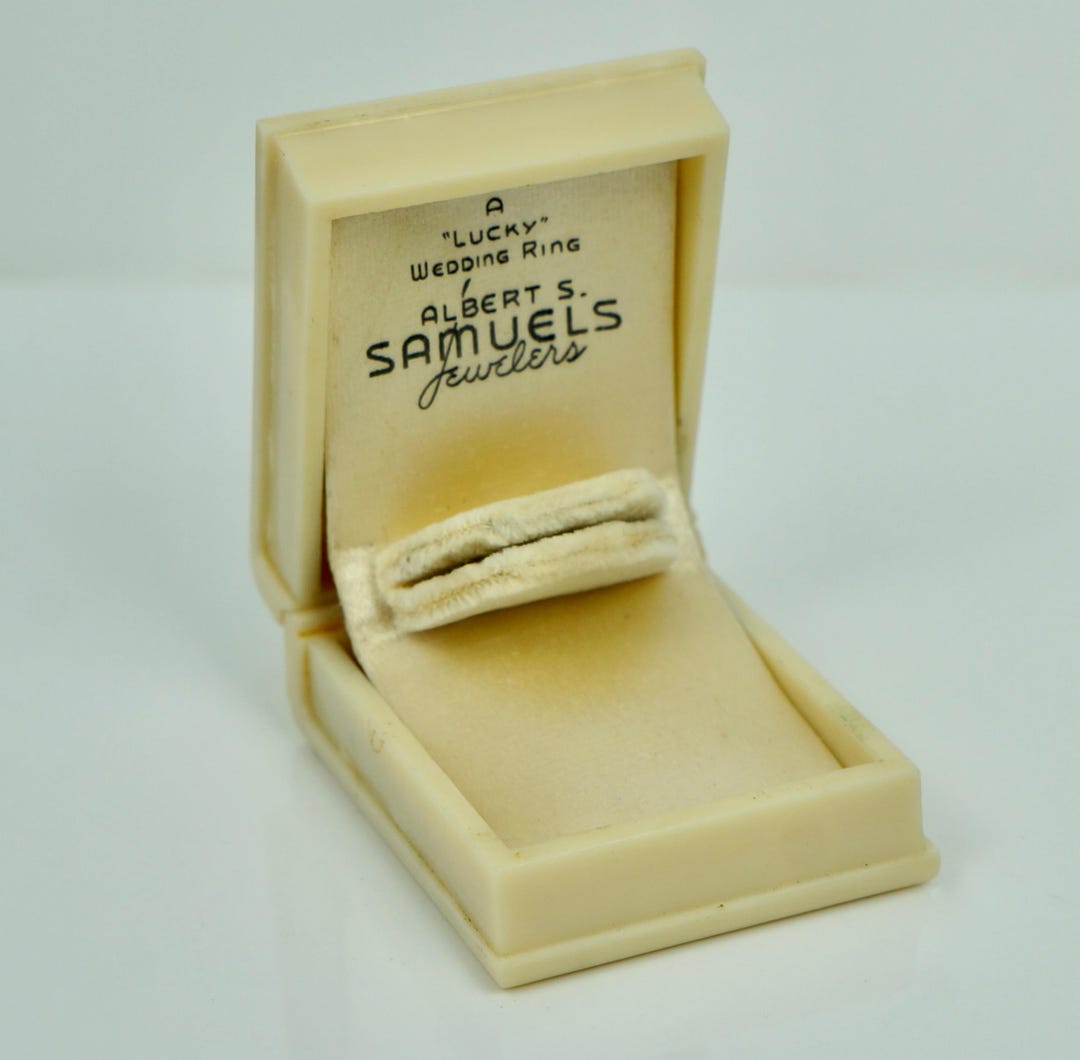 Art Deco Samuels Jewelers Vintage Book Ring Display Presentation Box ...