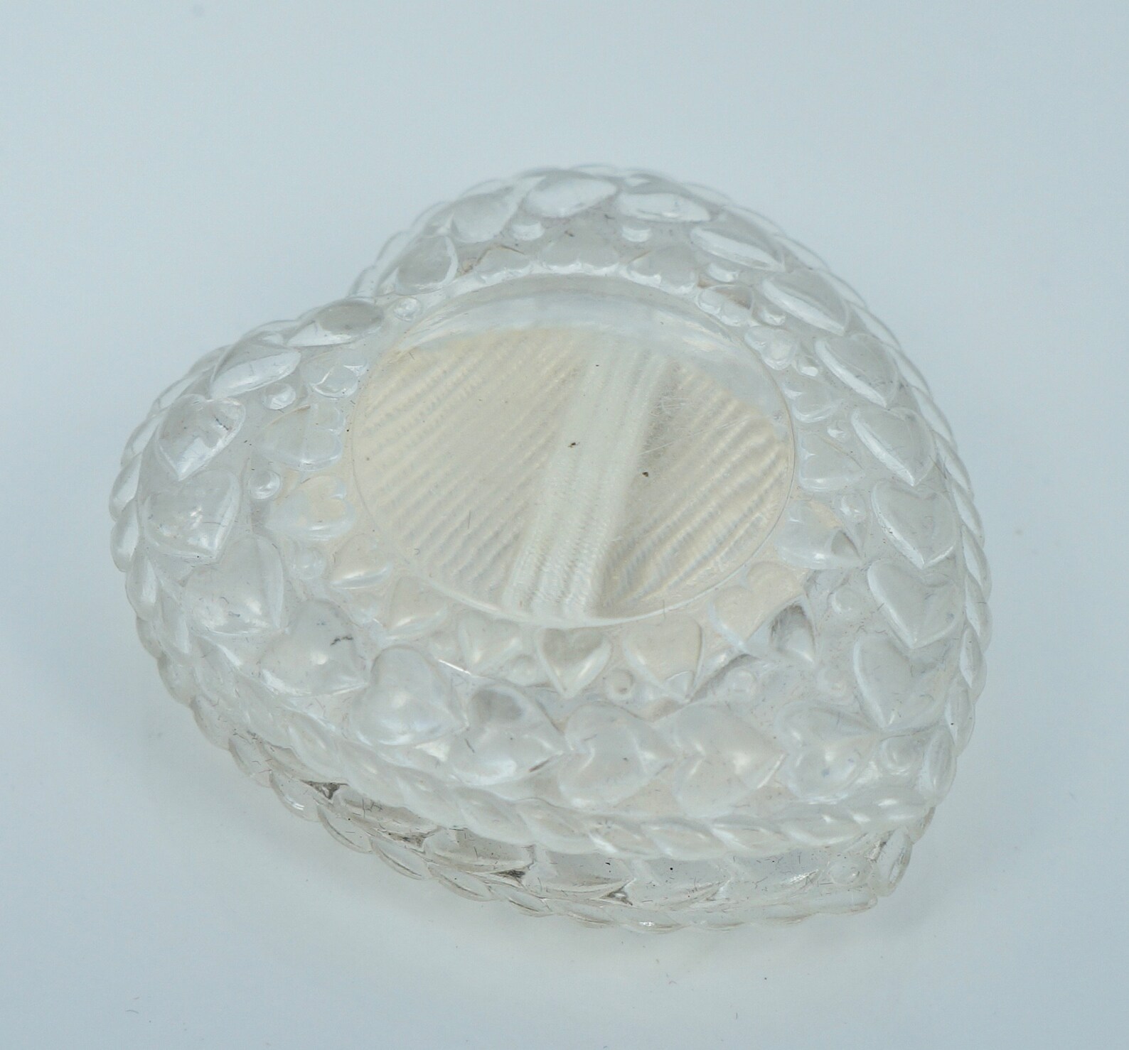 Retro Clear Plastic Heart Display Presentation Ring Box Vintage Antique ...