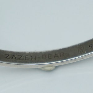 Zazen Bear Vintage Sterling Silver Modernist Style Bangle Bracelet Slide Over On - Etsy