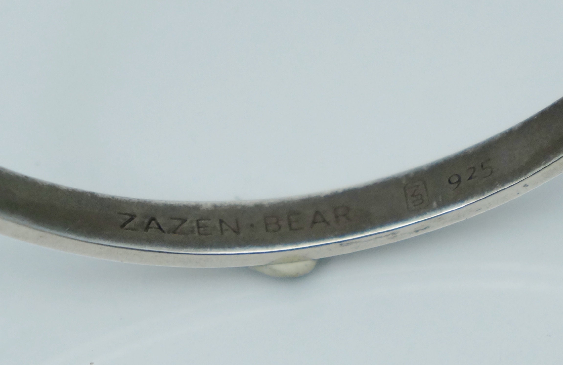 Zazen Bear Vintage Sterling Silver Modernist Style Bangle Bracelet Slide Over On - Etsy