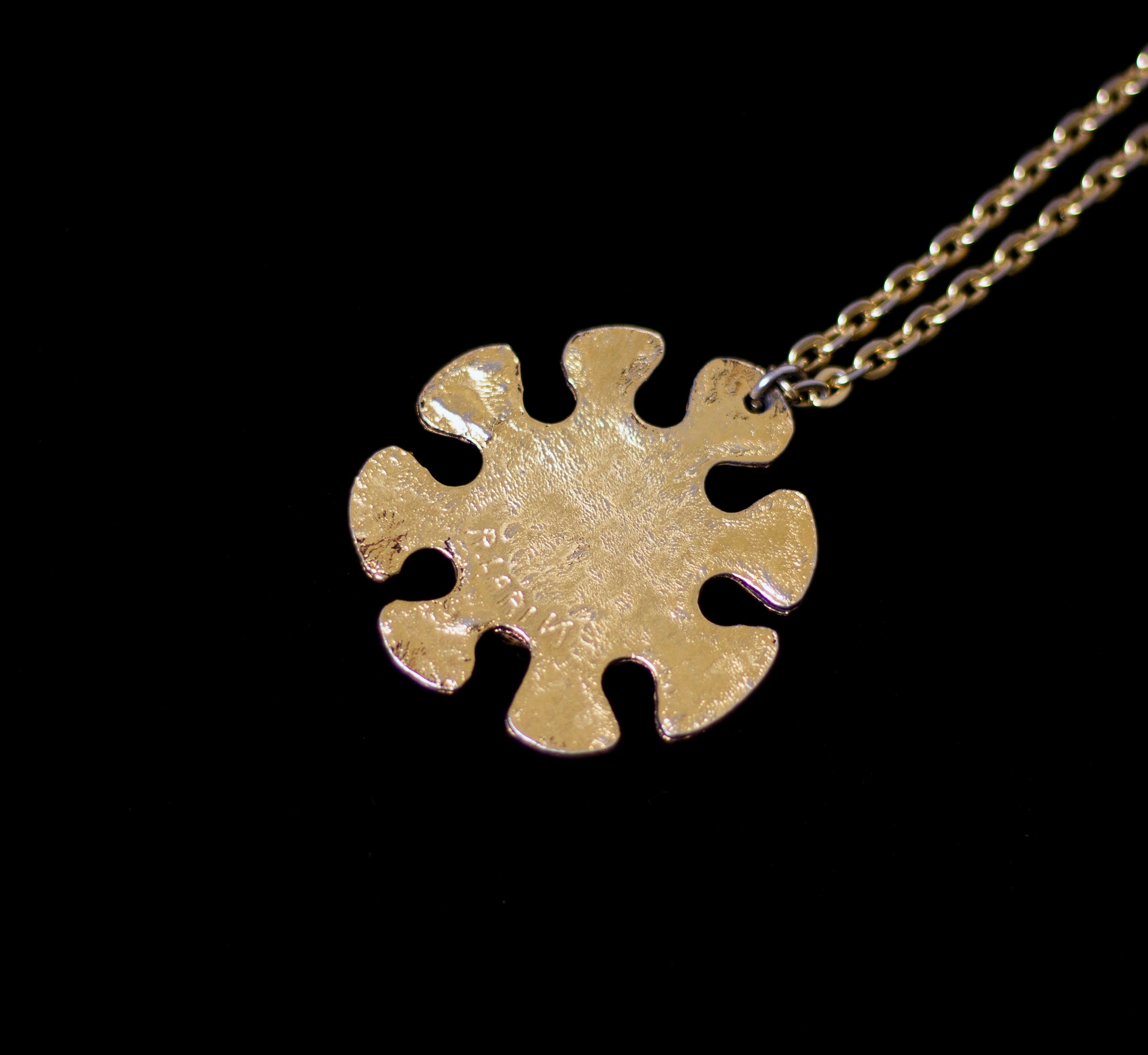 Vintage Signed Robert Larin Brutalist Gold Plated Pewter Pendant Necklace - Etsy