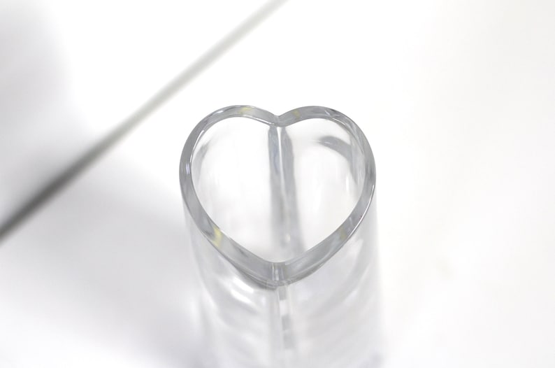 Vintage Orrefors Scandinavian Tall Heart Shaped Crystal Vase Made in ...