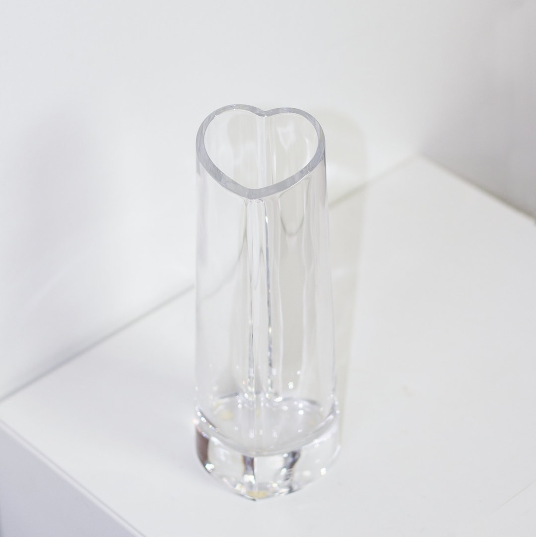 Vintage Orrefors Scandinavian Tall Heart Shaped Crystal Vase Made in ...