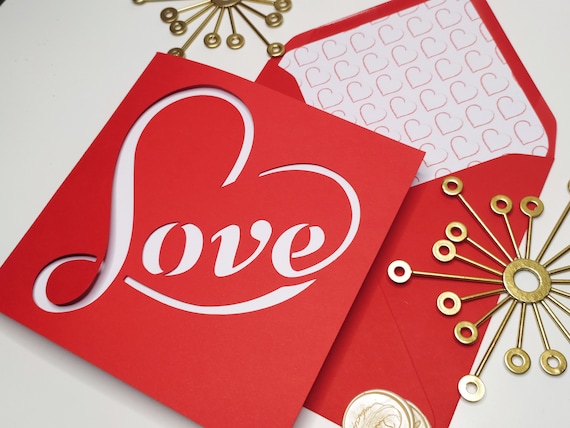 Valentine's Day Love Square Card Templates 6x6 Card Vector - Etsy