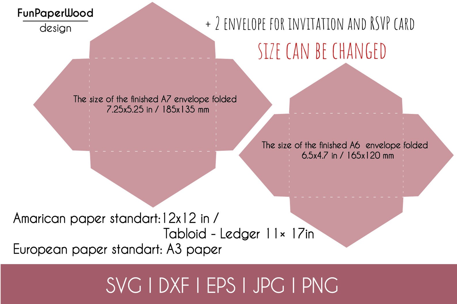 Set Classic Pocket Tri Fold Wedding Invitation Envelope A7 5x7 RSVP ...