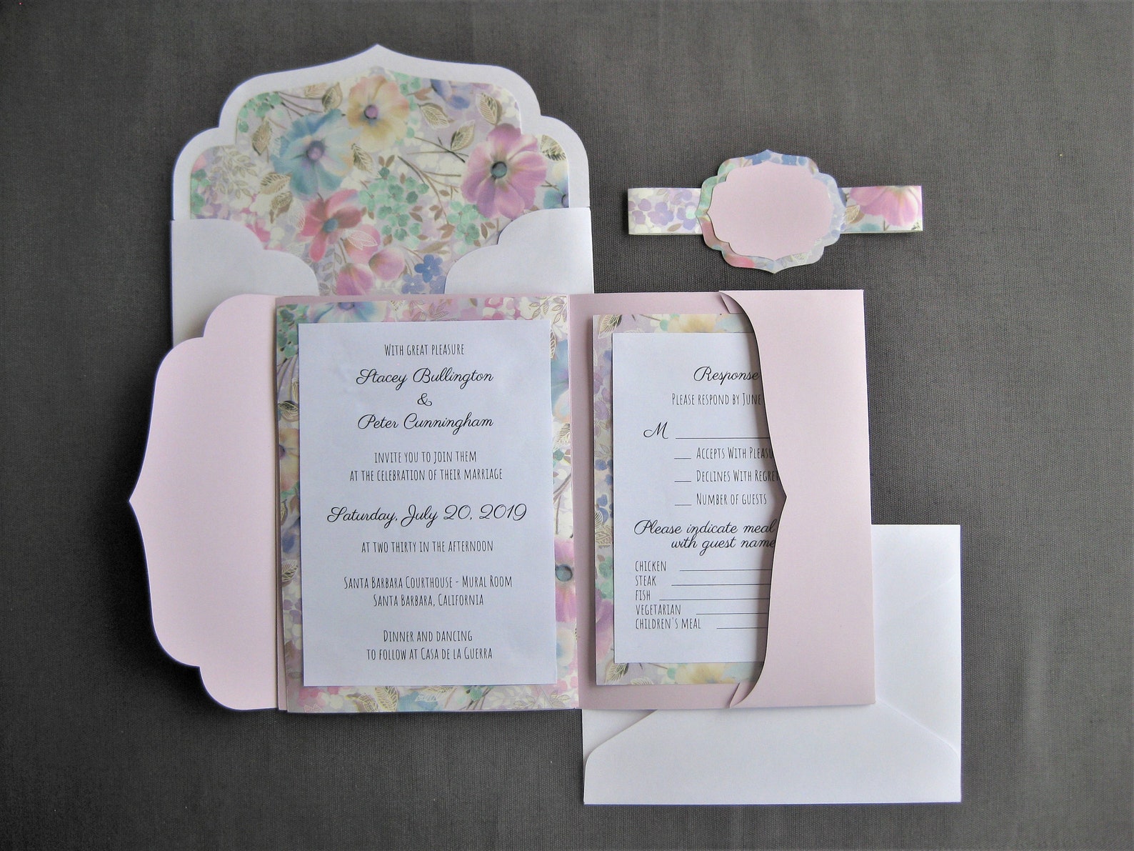 Set Classic Tri Fold Pocket Wedding Invitation Envelope A7 - Etsy