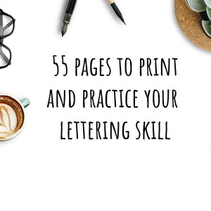 Bounce Hand Lettering Worksheets PDF Printable Guide Instruction ...