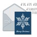 Merry Christmas Card Cut Template 5x7 + A7 Envelope Classic Lettering ...