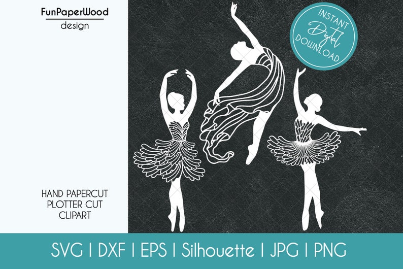 12 Dancing Ballerina SVG Bundle Papercut Templates Ballet | Etsy