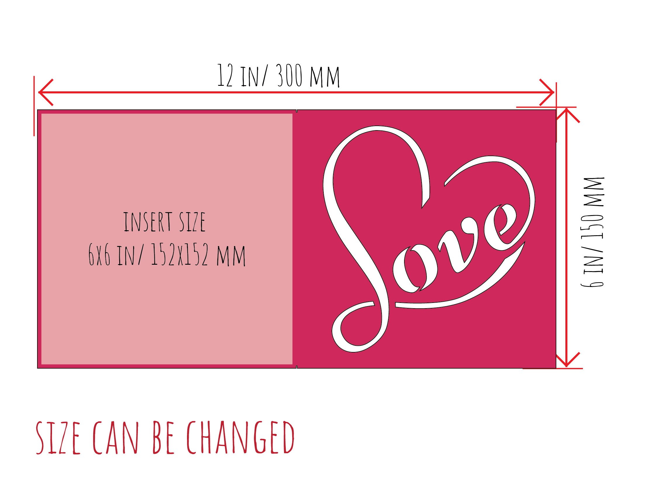 Valentine's Day Love Square Card Templates 6x6 Card Vector - Etsy