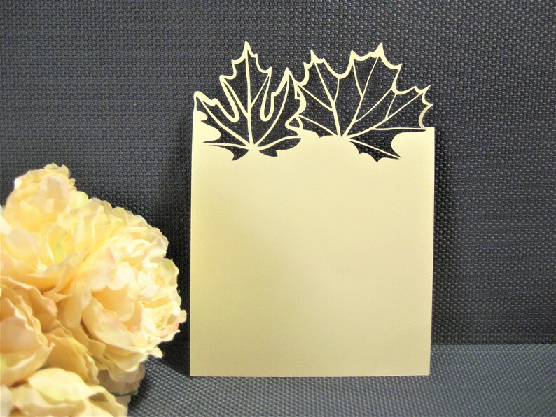 Set Autumn Fall Leaf Wedding Invitation Envelope A7 5x7 in | Etsy