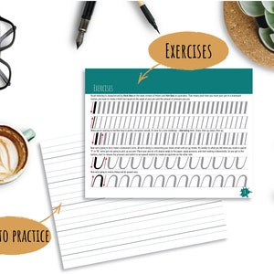 Bounce Hand Lettering Worksheets PDF Printable Guide Instruction ...