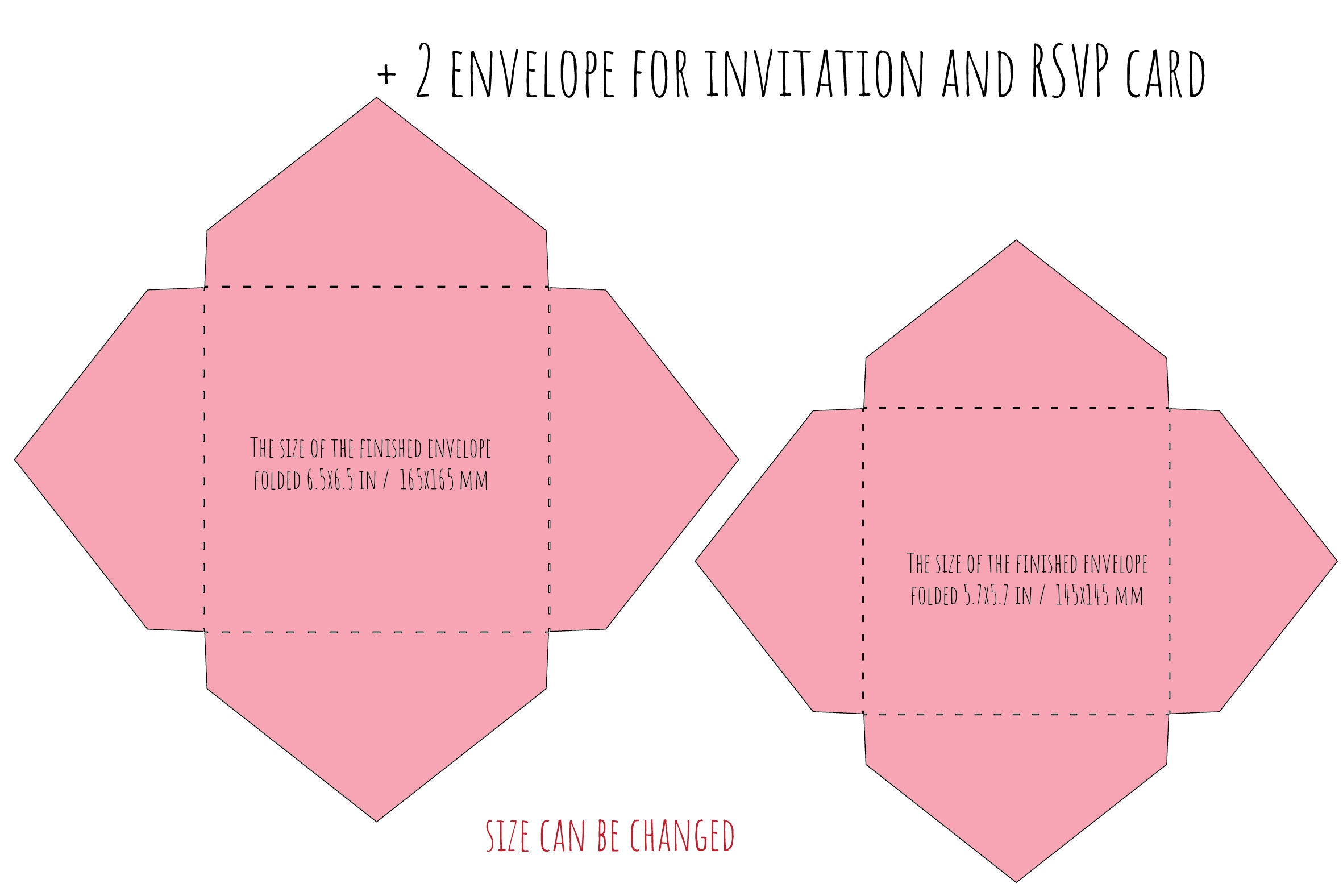 Set Four Fold Square Invitation Tropical Floral Summer Wedding | Etsy