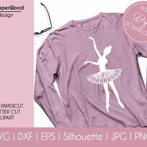 3 Dancing Ballerina SVG Bundle Papercut Templates Ballet | Etsy