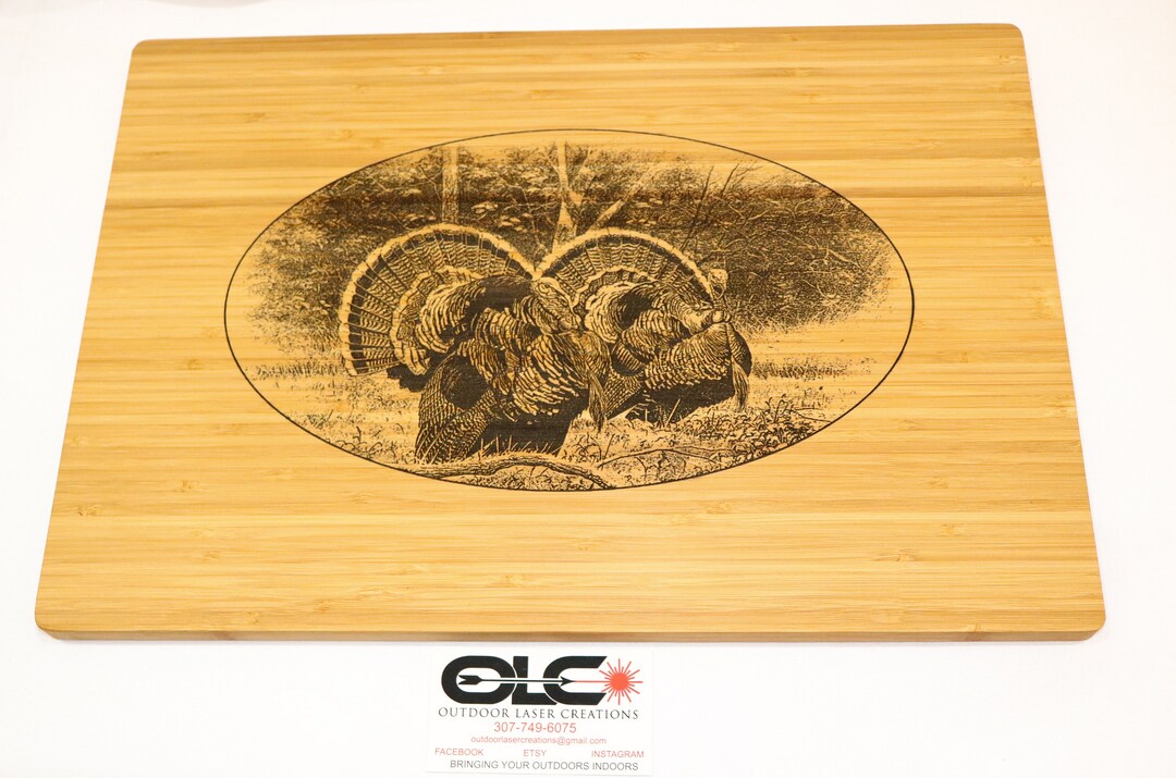 Laser Engraved Turkey Wood Wall Sign, Wooden Hunting Cabin Decor ...