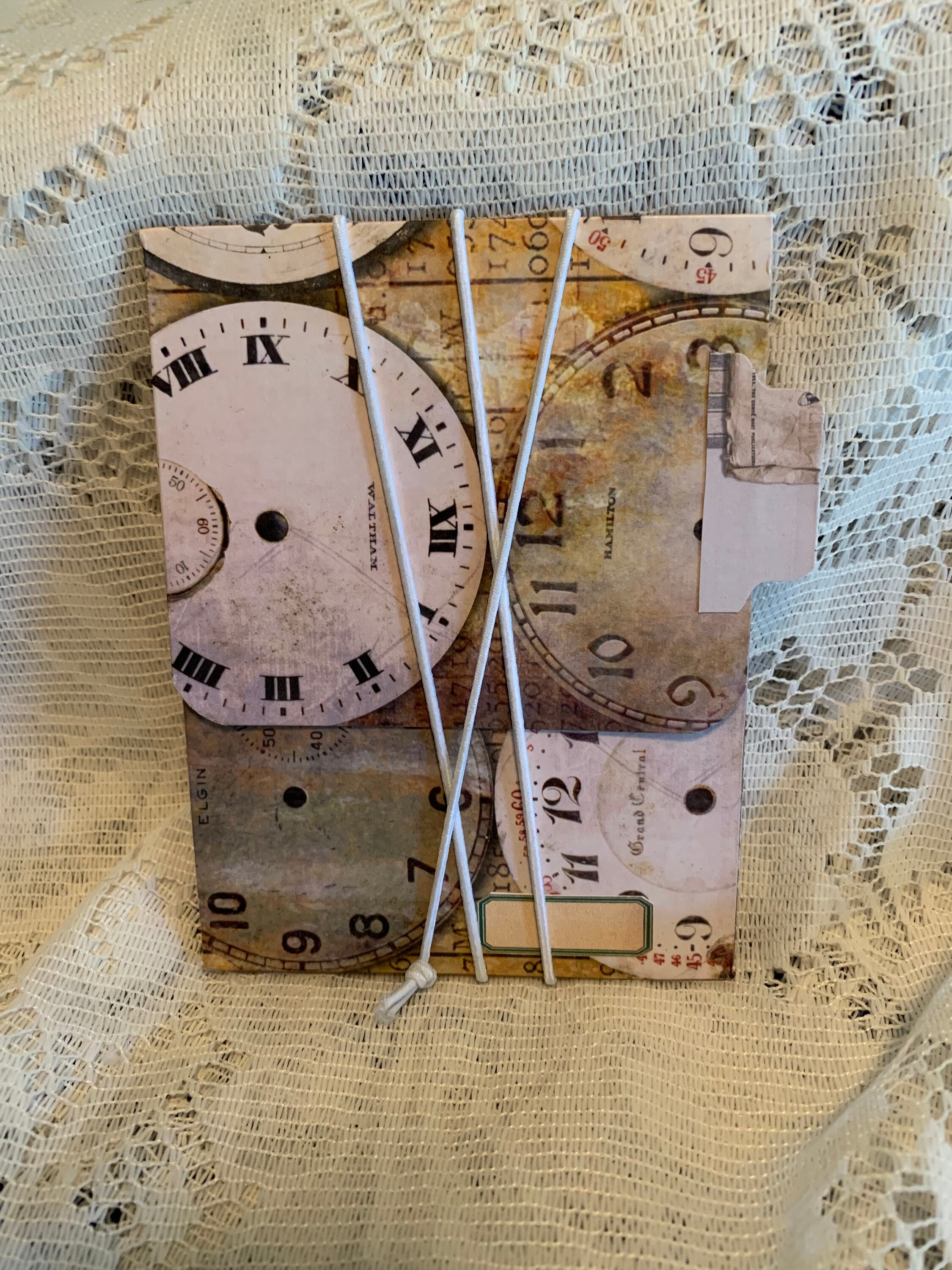 Folio Tri Fold Folio "clock Faces" 7 Pocket Folio - Etsy