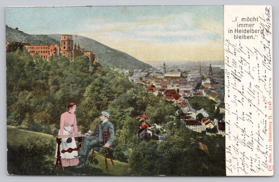 Antique Heidelberg Castle Germany Romance Postcard 0761 - Etsy