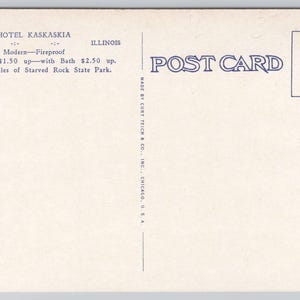 Lasalle Illinois Hotel Kaskaskia Street View Original Postcard 1105 - Etsy