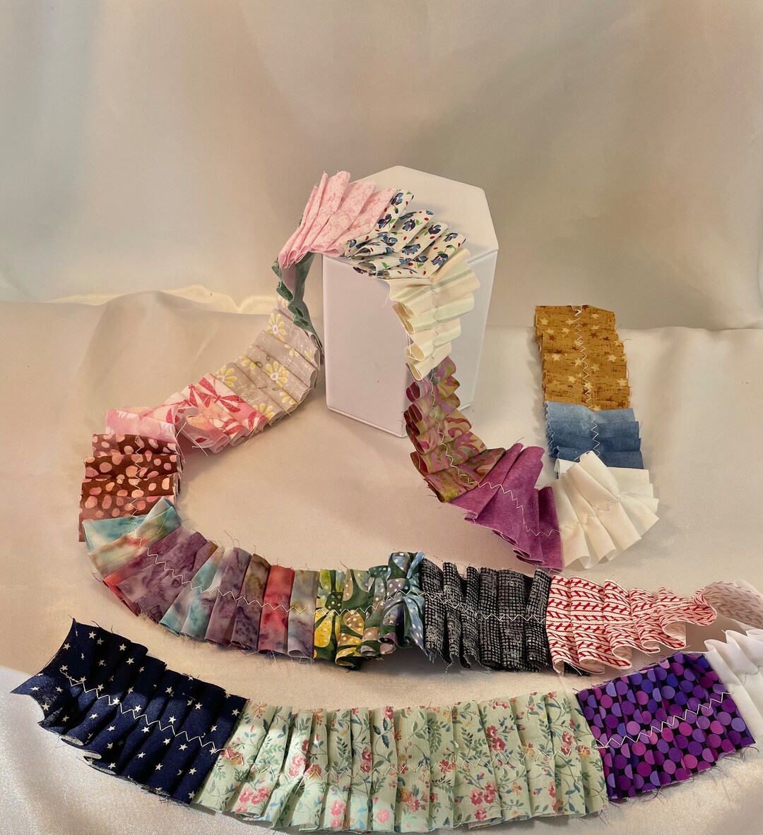 Fabric Ruffles Snippet Roll, Clusters, 60 Inch Length, Junk Journals ...