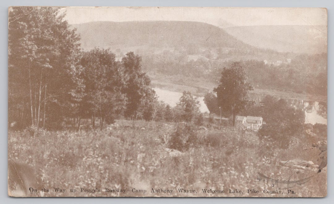 2105 Camp Anthony Wayne, Welcome Lake, Pike County, Pa Antique Postcard ...