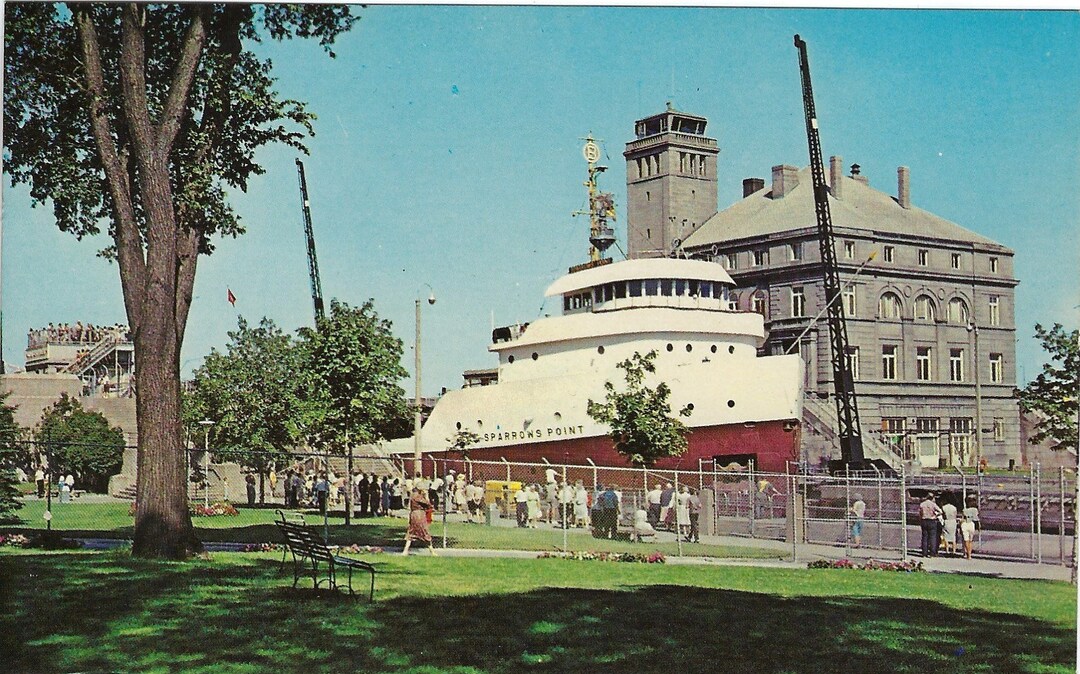 MICHIGAN Postcard Sault Ste Marie Soo Locks Macarthur - Etsy