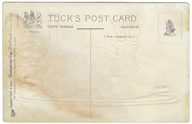 THANKSGIVING - RJ Wealthy Signed Turkey on Table Tuck Postcard - Etsy