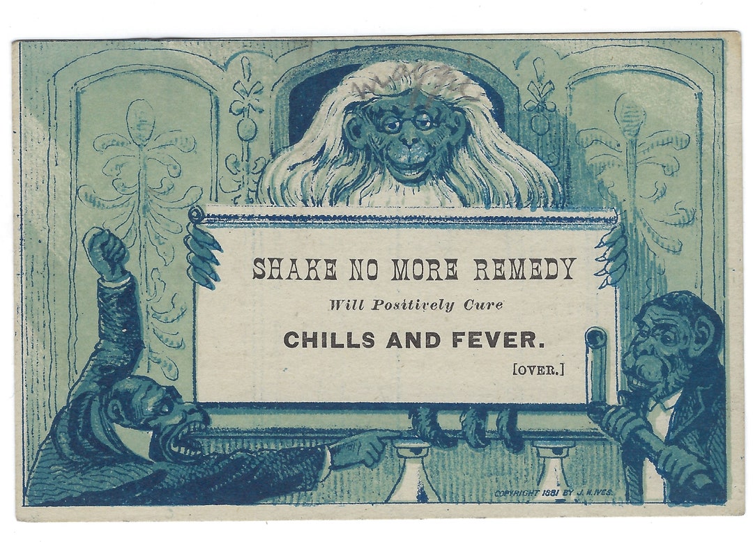 Victorian Trade Card Shake No More Remedy 1800s Quack Medicine ...