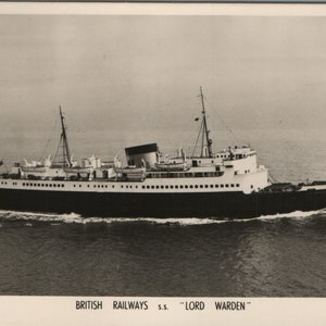 British Railways, Sealink, S.S. Lord Warden Postcard - Etsy