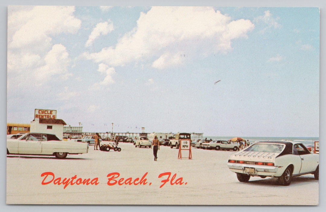 1561 Daytona Beach FL 1960s Vintage Postcard Beach Scene, Cars - Etsy