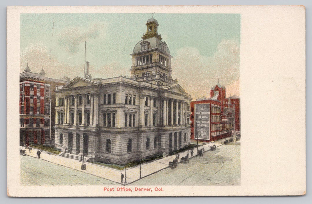 1685 Vintage Postcard 1909 Post Office United States Postal Services ...