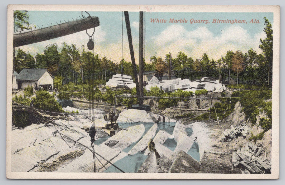 White Marble Quarry Birmingham Alabama AL C1910 Postcard 0910 - Etsy