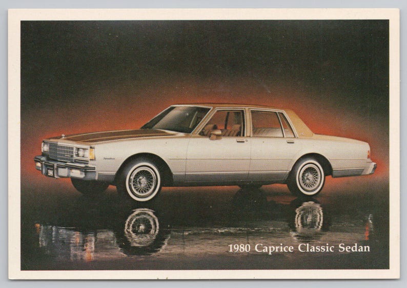 VTG 1980 Chevy Caprice Classic Sedan Car Dealership Advertising ...