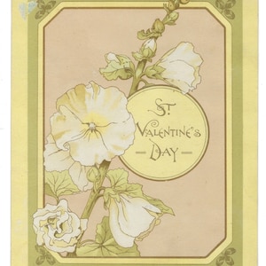 Vintage Valentines Card Signed Artist L Prang & Co 1882 Flower Holding ...