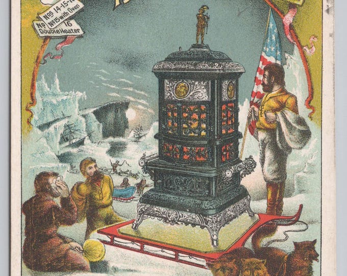 Antique Jewett's Fancy Base Burner, Dogs, Victorian Trade Card 0852 - Etsy